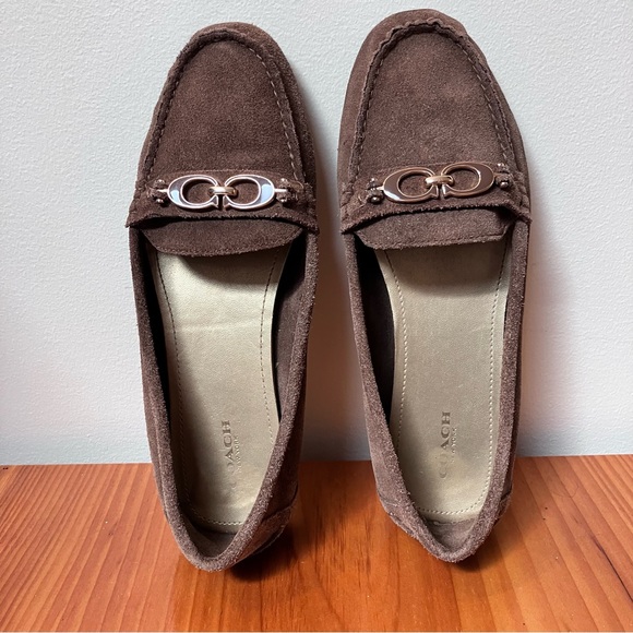 Coach | Shoes | Coach Fortunata Brown Suede Driving Loafers Sz B | Poshmark